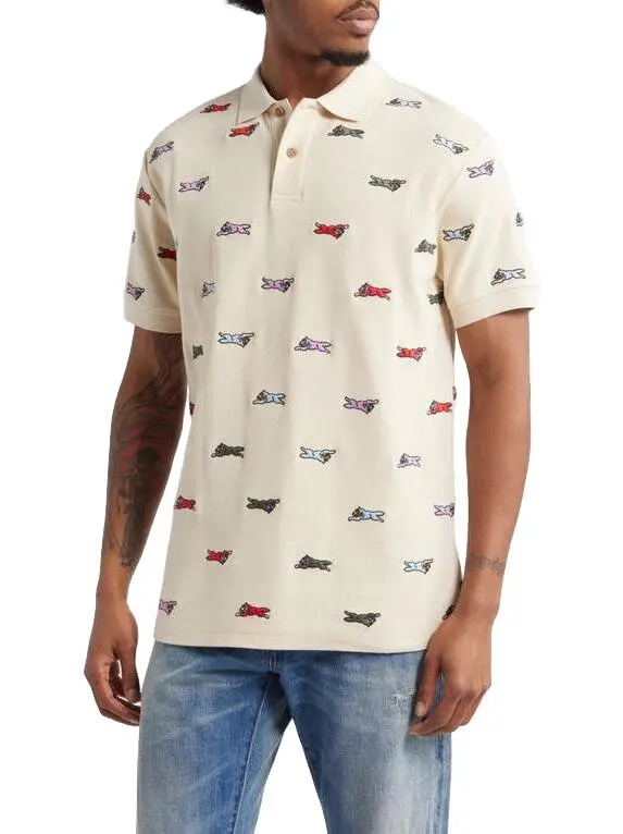 ICECREAM Universe Embroidered Polo - Fog