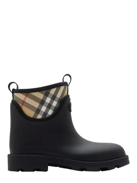 Burberry Marsh Stamp Rain Boots - Black