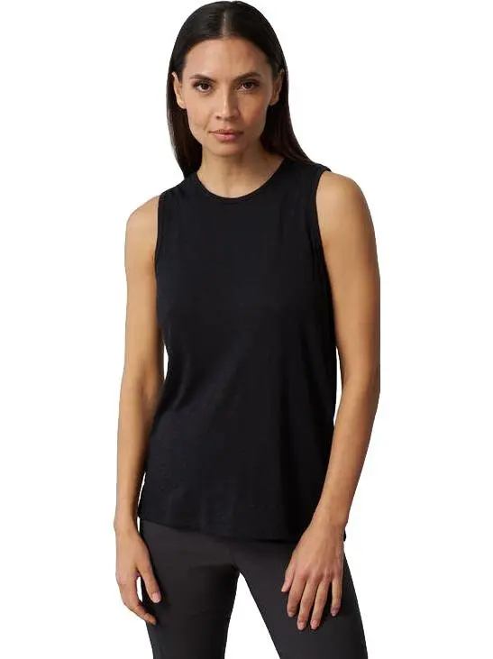 FRANNE GOLDE Slub Jersey Sleeveless Tee - Black