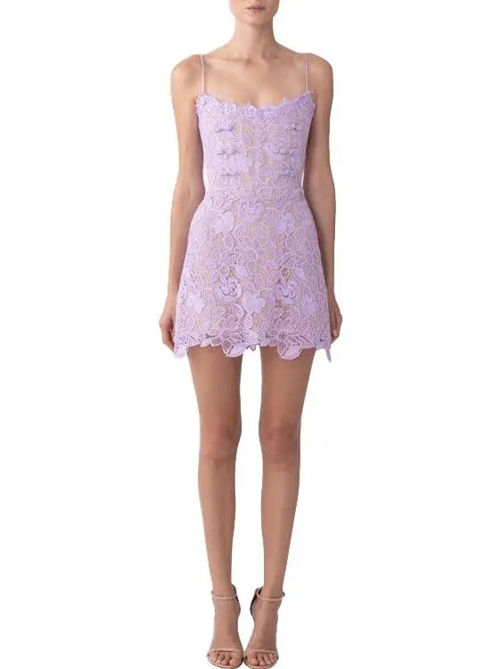 SAU LEE Rory Lace Cocktail Dress - Lavender