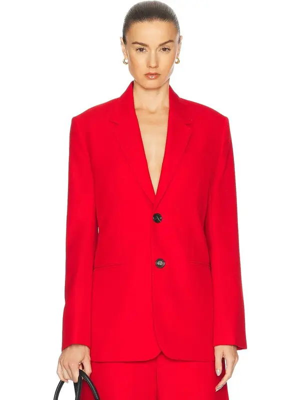 Ami Semi Lined Blazer - Poppy
