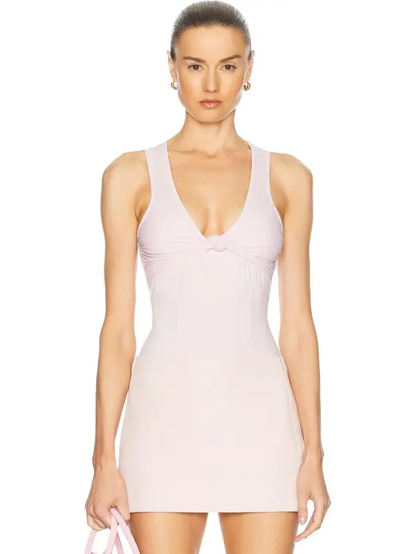 Fleur Du Mal Wrap Tie Bodysuit - Barely Pink