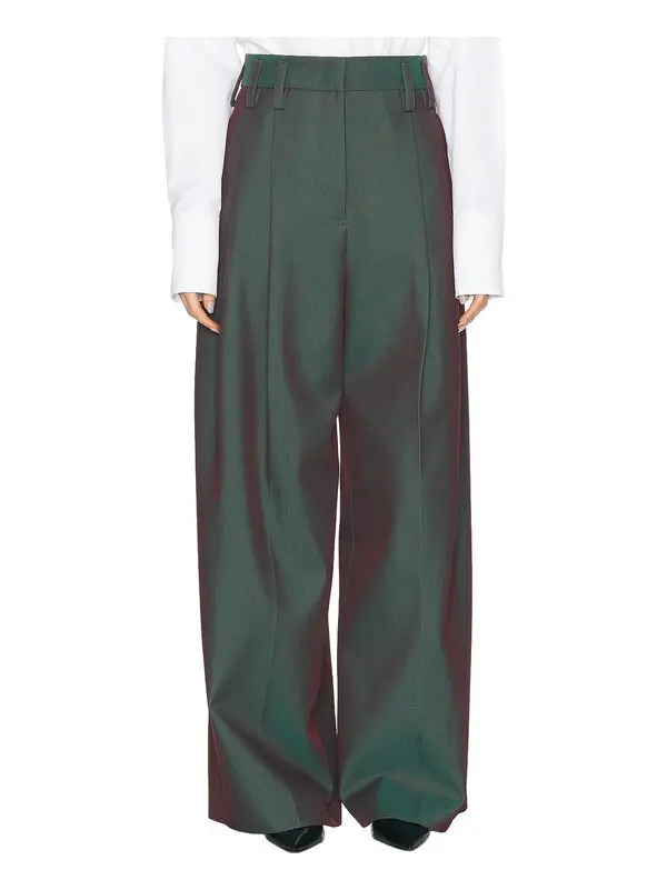 JIL SANDER Wide Leg Trousers - Iridescent Plum