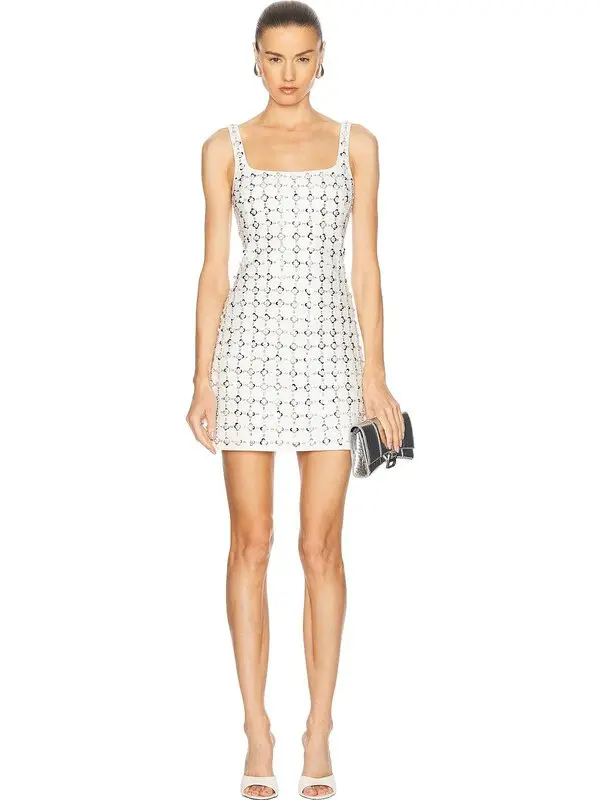 Simkhai Ziva Embellished Mini Dress - White Multi