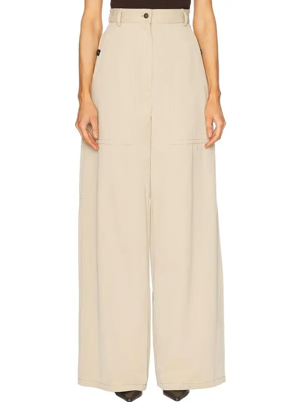 Adam Lippes Jasper Pant - Khaki
