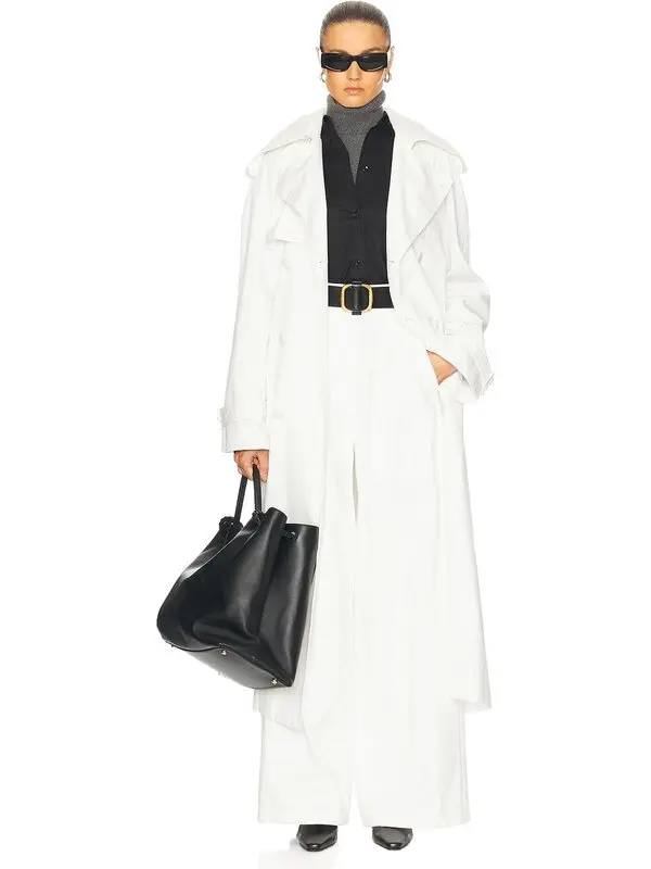 Adam Lippes Monte Trench Coat - White