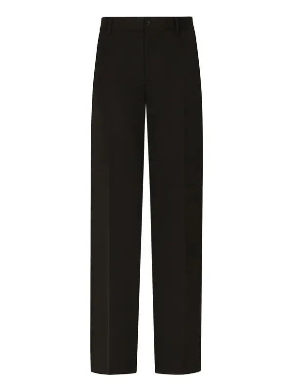 Dolce & Gabbana Straight-leg Wool Pants - Black