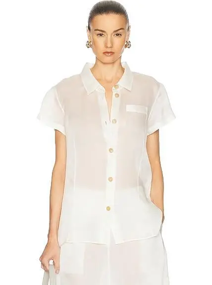 Khaite Keefe Organza Shirt - Chalk