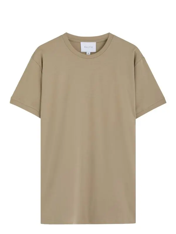 RAITH Luxe Mercerized Cotton T-shirt - Beige
