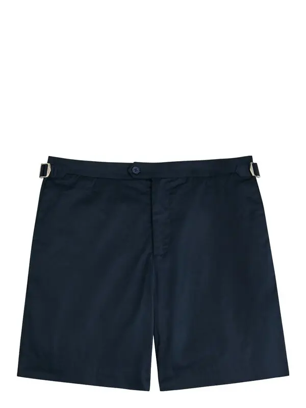 RAITH Tailored Stretch-cotton Shorts - Navy