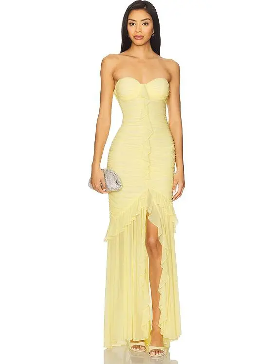 Majorelle Giules Gown - Light Yellow