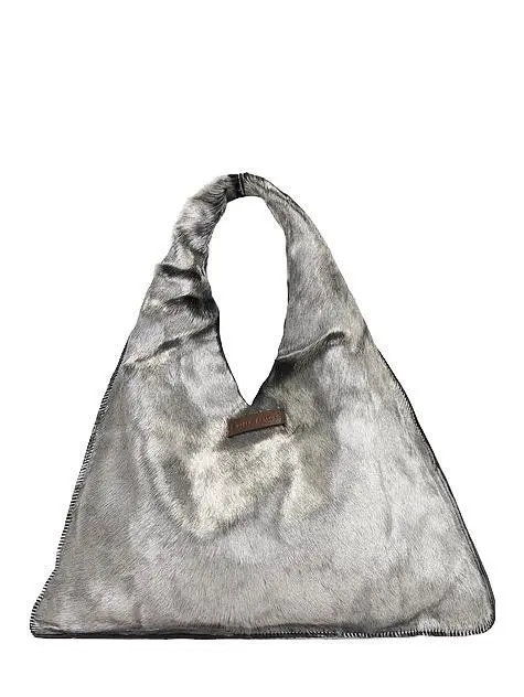 8 Other Reasons Luxe Hobo Slouch Bag - Silver Pony