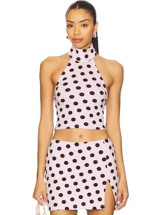 AFRM Anira Top - Rose Dot