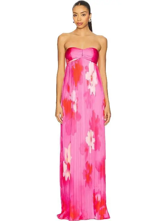 LOVERS AND FRIENDS Gia Gown - Pink Floral Multi
