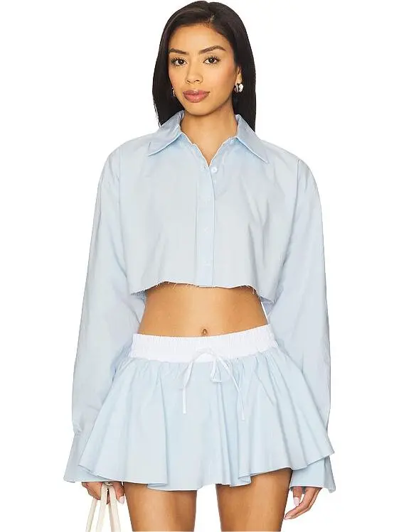 LOVERS AND FRIENDS Palmer Cropped Top - Baby Blue