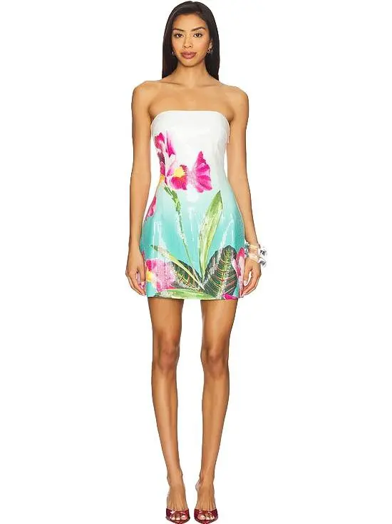 RUNAWAY THE LABEL Ibiza Mini Dress - Nalani Print