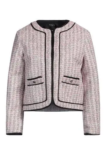 Maje Jacket In Tweed With Metallic Details - Pink