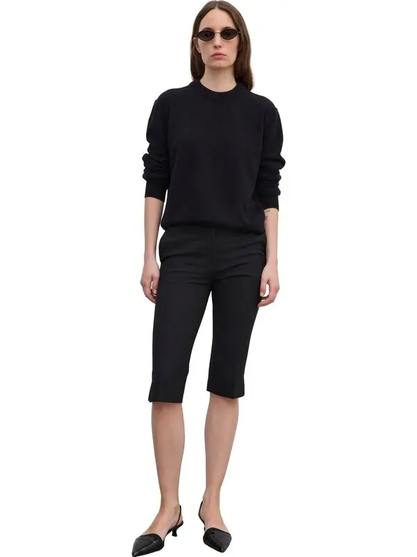 HOUSE OF DAGMAR Tailored Capri Trousers - Black