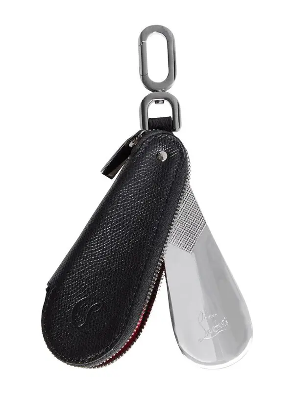 CHRISTIAN LOUBOUTIN Mooncrest Shoehorn Key Ring - Black