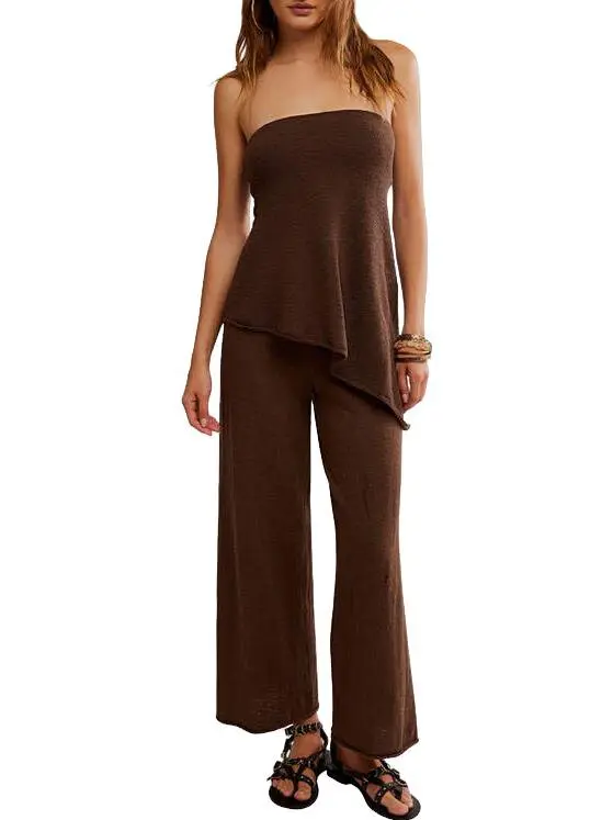 Free People Krista Tube Top & Wide Leg Pants Set - Carafe