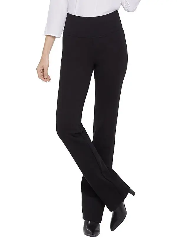 NYDJ Pull-on Straight Leg Pants - Black