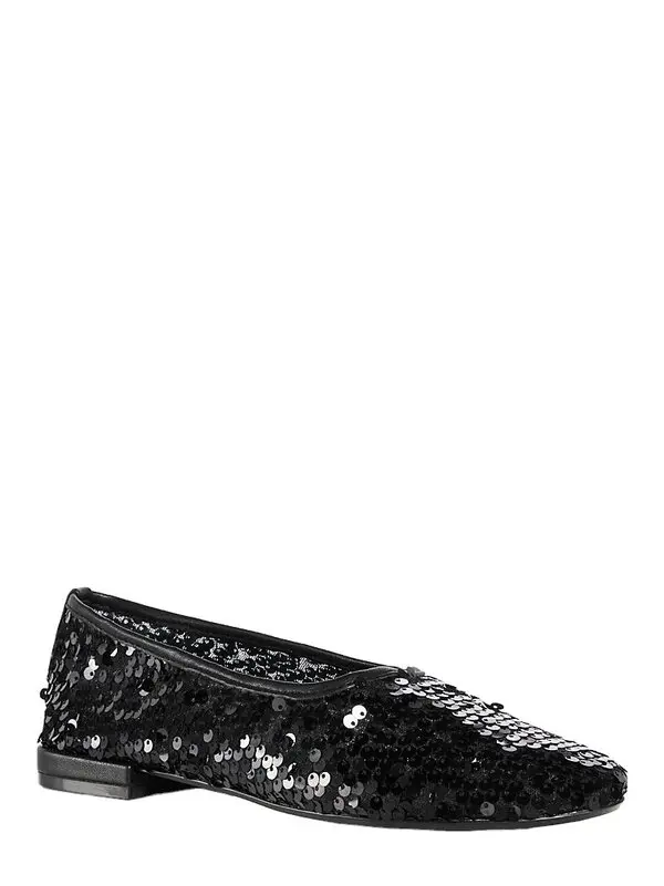 Aqua Giana Embellished Flats - Black