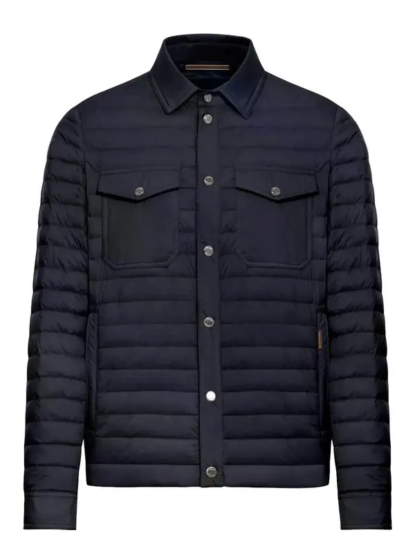 MOORER Quilted Padded Jacket - Blue