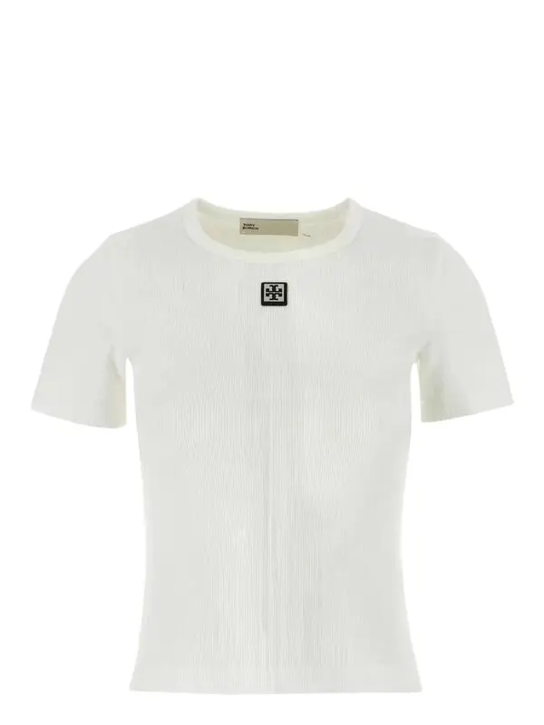 Tory Burch Logo-patch T-shirt - White
