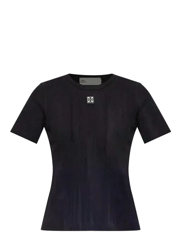 Tory Burch Logo-patch T-shirt - Black