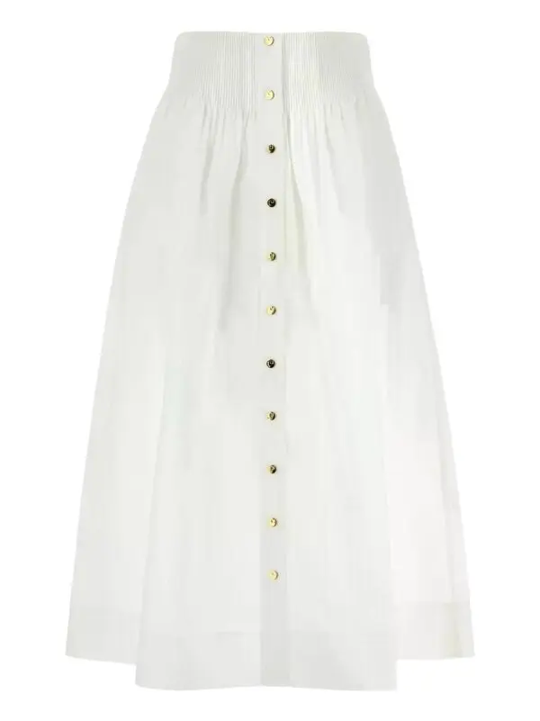 Tory Burch Poplin Maxi Skirt - White