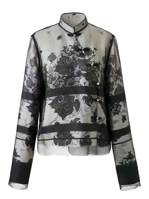 HUI MILANO Floral-print Jacket - White