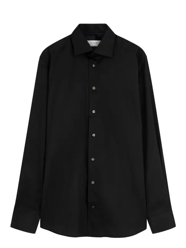 Eton Cotton-twill Shirt - Black