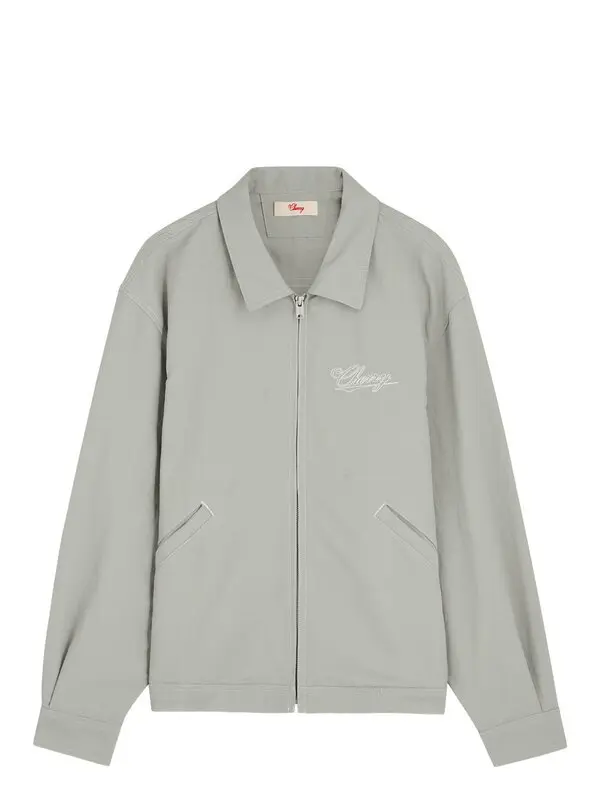 CHERRY LOS ANGELES Logo-embroidered Shell Jacket - Grey