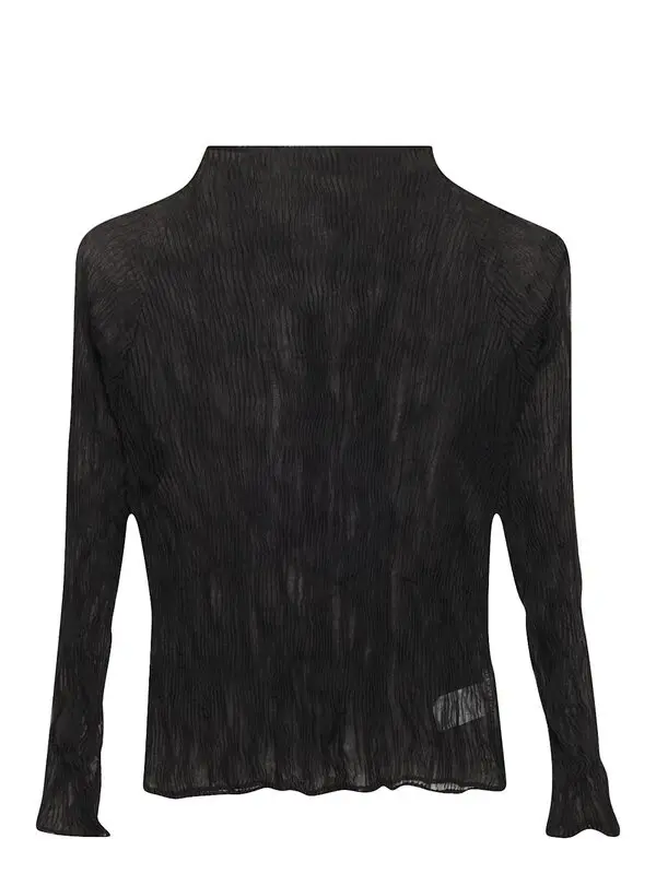 Issey Miyake Chiffon Twist Top - Black