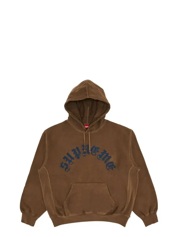 Supreme Printed Arc Hooded Sweatshirt - Brown