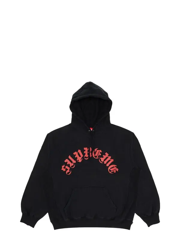Supreme Printed Arc Hooded Sweatshirt - Black