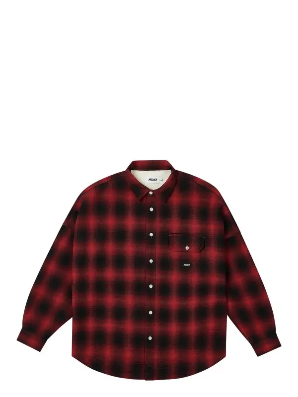 PALACE Ombre Flannel Shirt - Red
