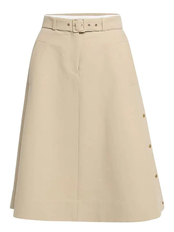 Moncler Belted Utility Midi Skirt - Beige