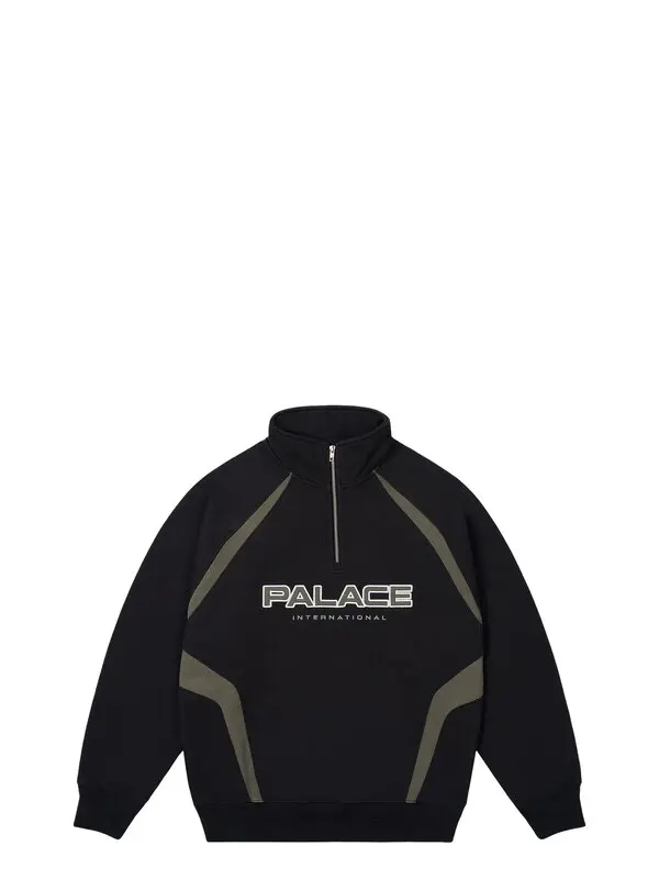 PALACE International Quarter-zip Pullover - Black
