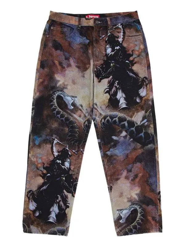 Supreme X Frank Frazetta Loose Fit Jean - Multicolor