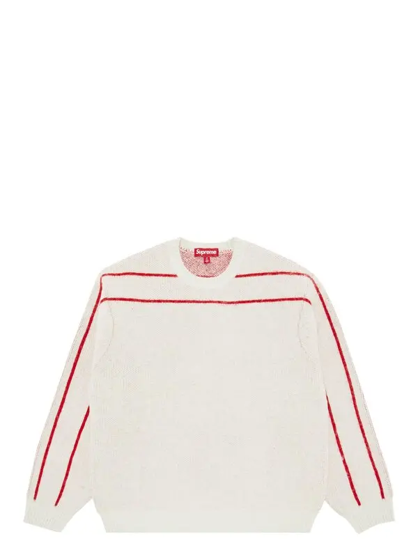 Supreme Back Stripe Sweater - White