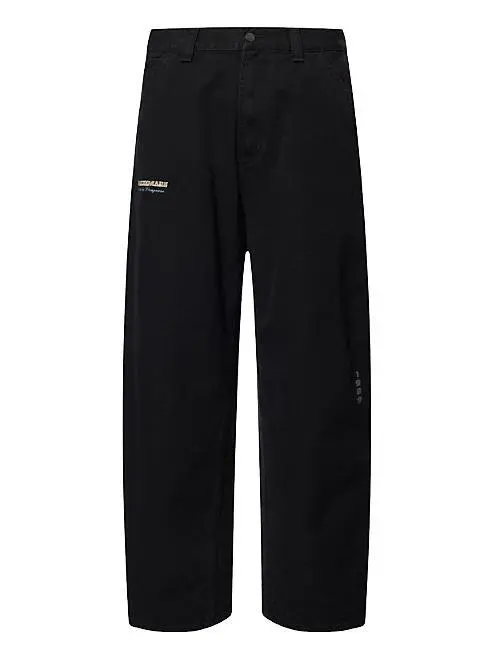 Carhartt Work In Progress Og Single Knee Graphic Loose-fit Cotton Trousers - Black