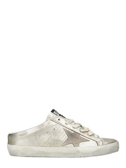 GOLDEN GOOSE Super-star Sabot Leather Low-top Trainers - Gold Comb