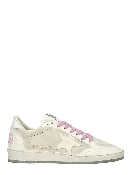GOLDEN GOOSE Ball Star Low-top Suede And Leather Trainers - White/comb