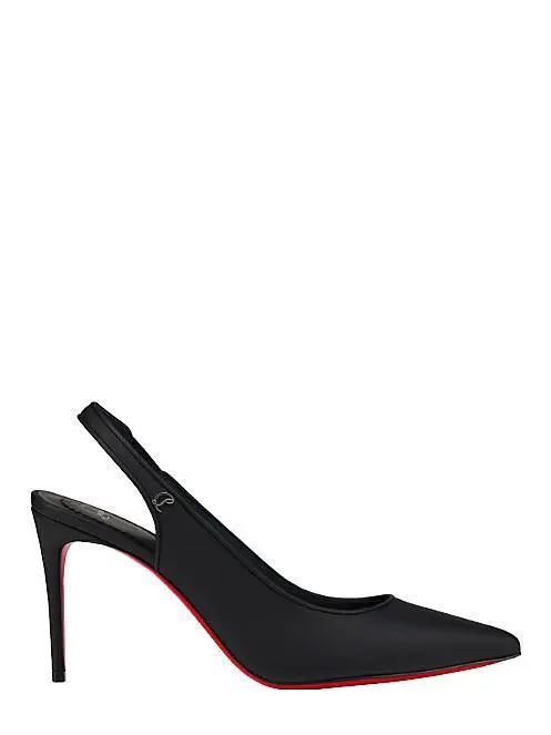 CHRISTIAN LOUBOUTIN Sporty Kate Sling 85 Leather Heeled Courts - Black