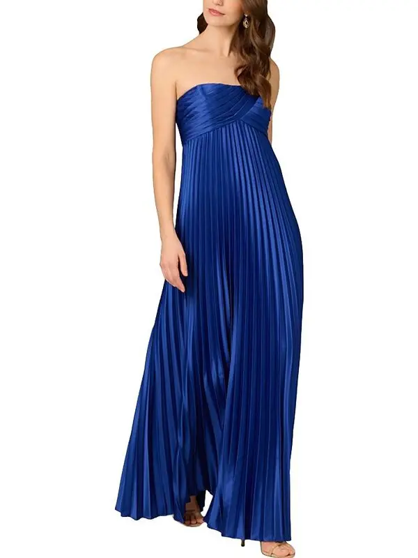 Aidan Mattox Charmeuse Gown - Rich Royal
