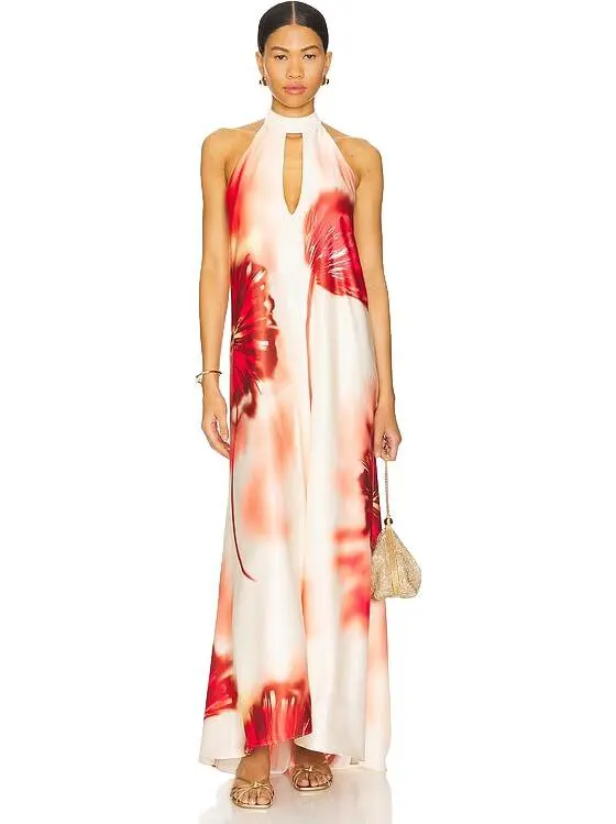 ESPECIA Acidic Long Dress - Red