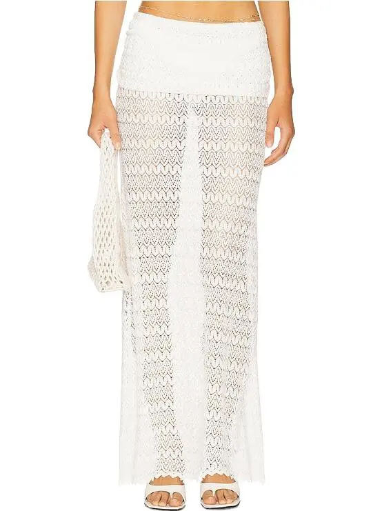 LOVERS AND FRIENDS Nadina Maxi Skirt - White