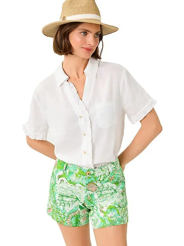 Lilly Pulitzer® Carden Ruffle Top - Resort White