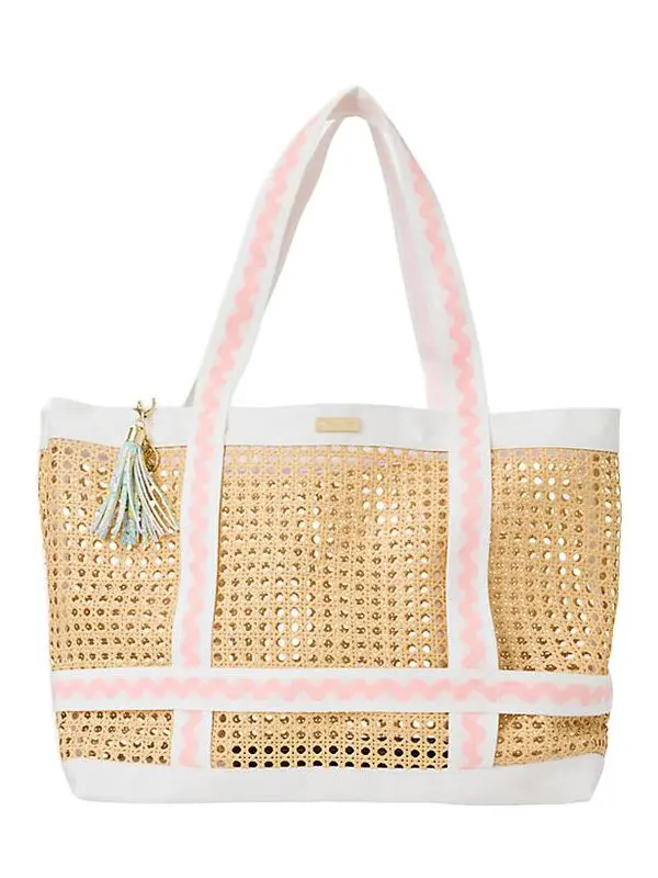 LILLY PULITZER Beach Hat Tote Bag - Multi Lilly Garden Home